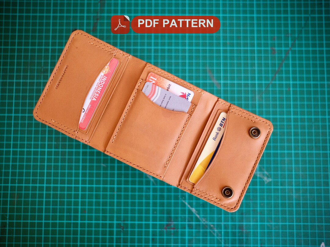 Leather Trifold Wallet (tutorial & Pattern) - Etsy