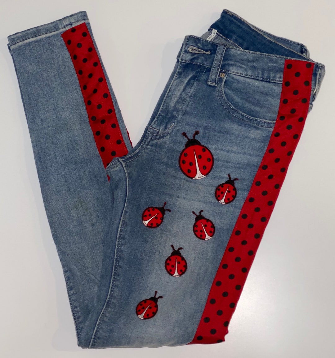 Ladybug Skinny Jeans - Etsy