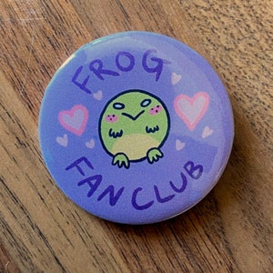 Frog Fan Club Button Badge - Etsy