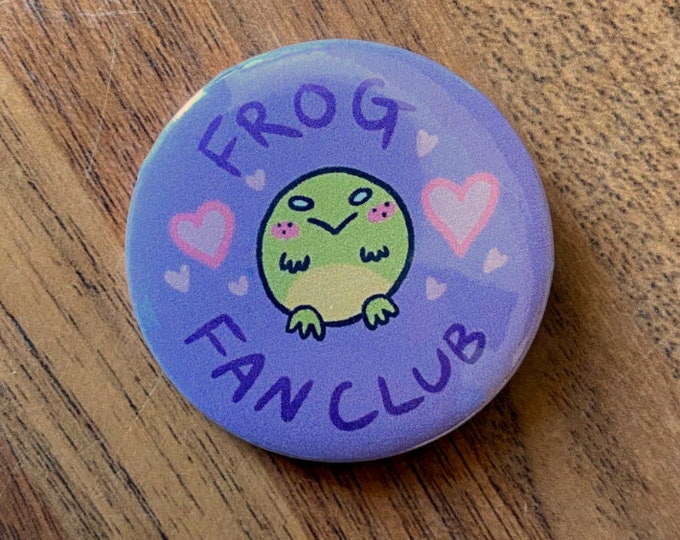 Frog Fan Club Button Badge - Etsy