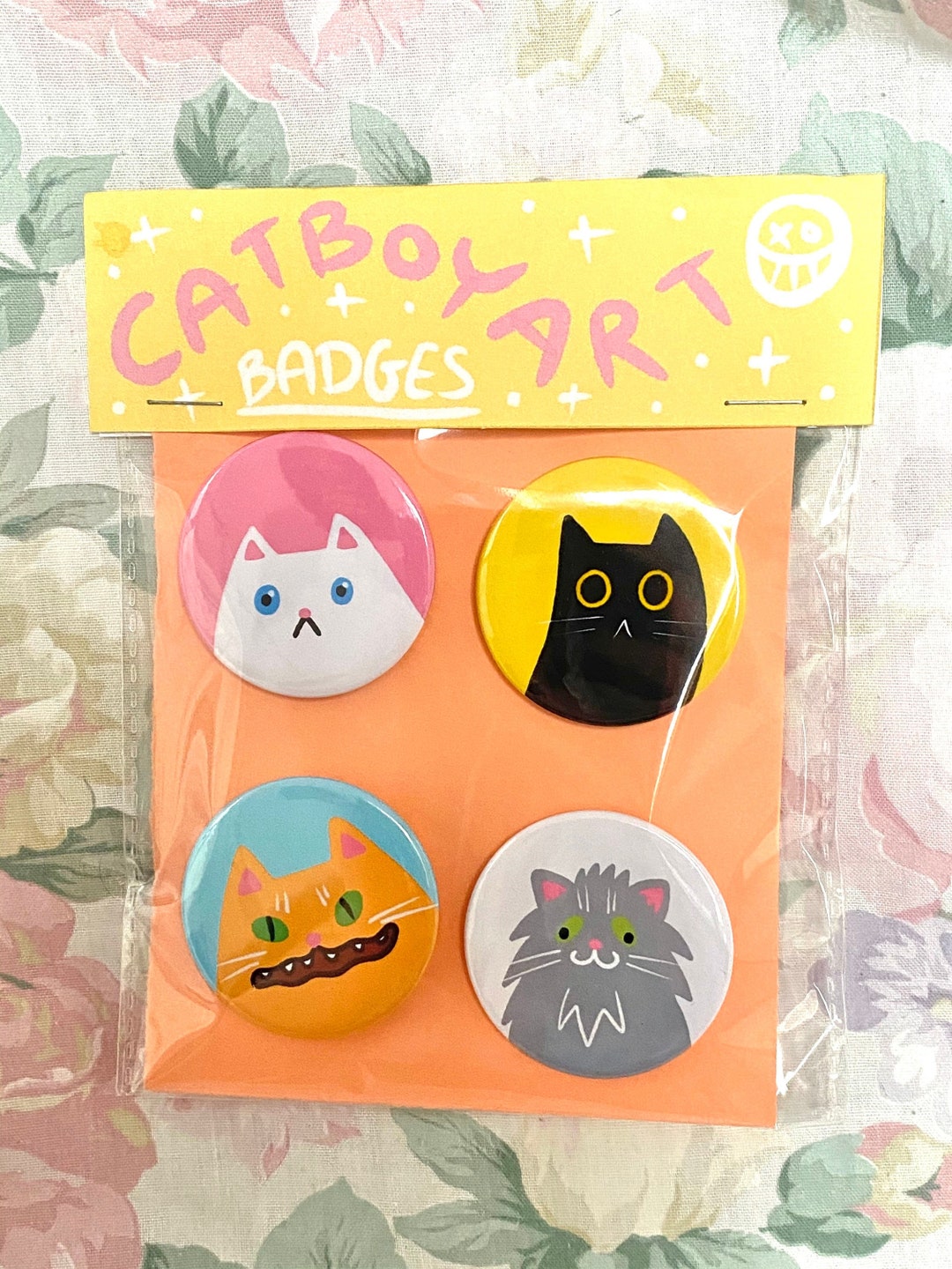 Silly Cats Badges - Etsy