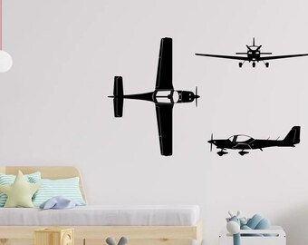 Small Plane Sticker Decal - Etsy