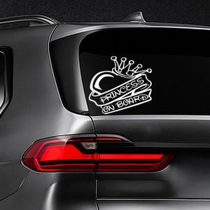Princess on Board Decal Princess Car Decal Princess Vinyl Sticker ...