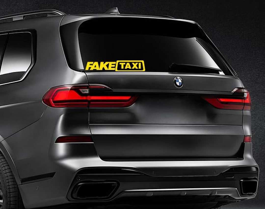 Fake Taxi Car 2 Car Stickers JDM Drift Campervan Decal Rat Look Stance ...