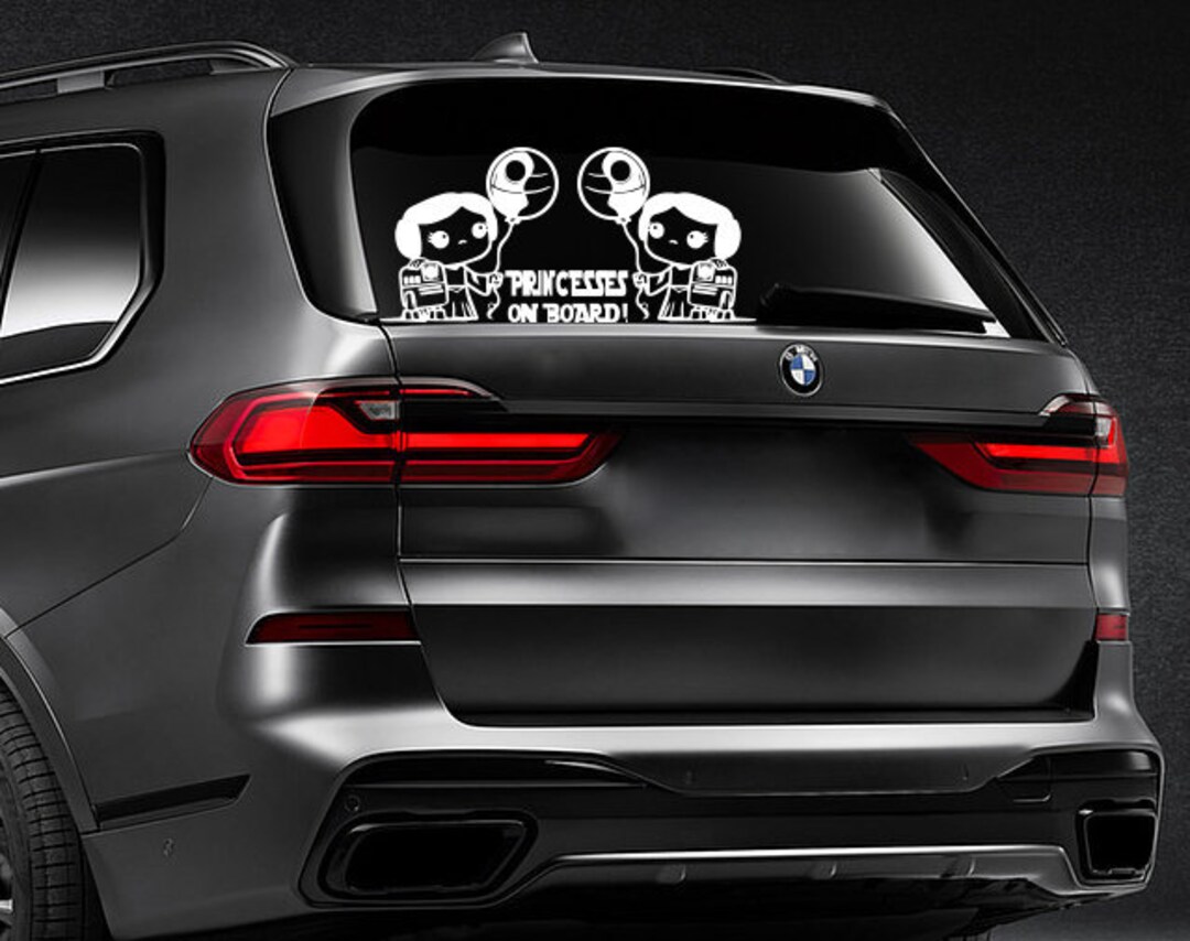 Princesses on Board Decal Princess Car Decal Princesses Vinyl Sticker ...