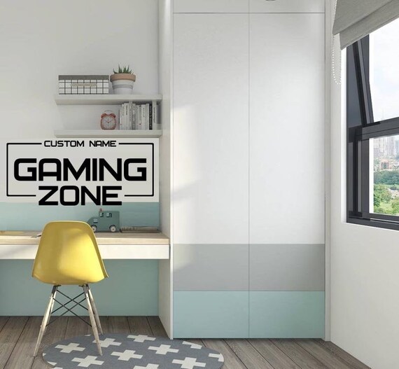 Personalised Gaming Zone Wall Decal Custom Gaming Zone Decal - Etsy