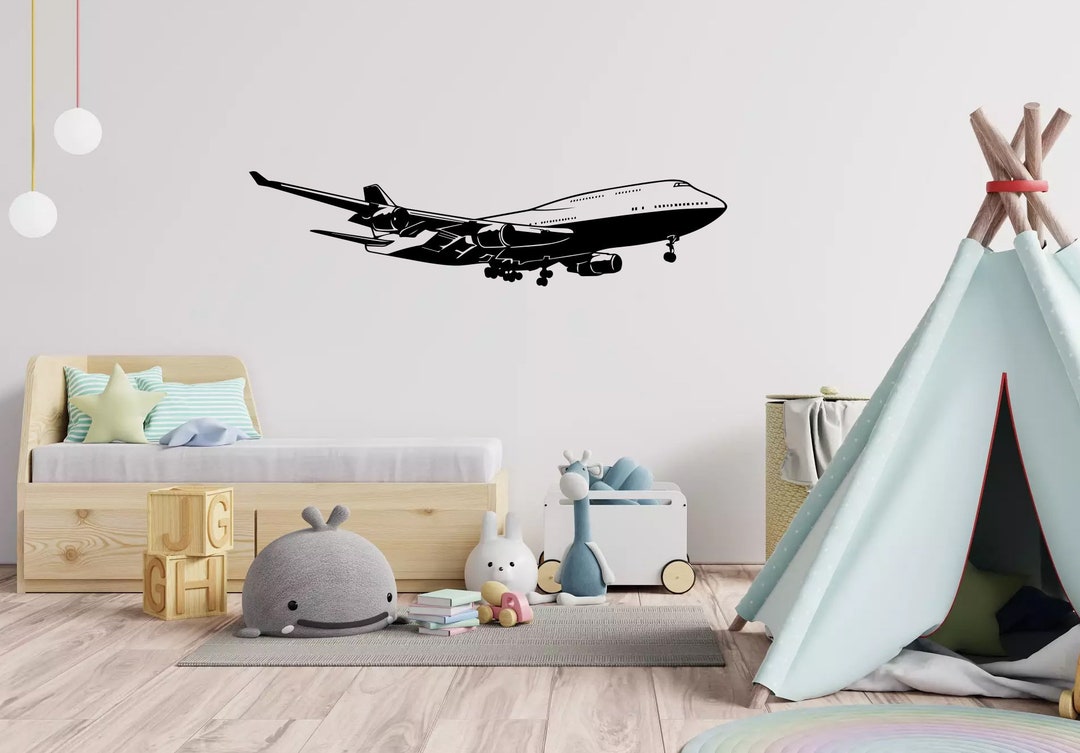 Boeing Wall Decal Plane Wall Sticker Boeing Wall Decor Plane Nursery ...
