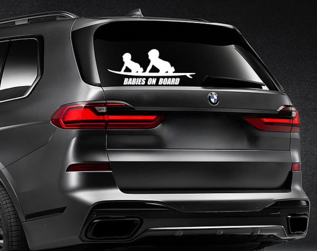 Surfer Babies on Board Surf Car Decal Surfer Babies Car Decal Surf ...
