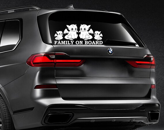 Dragon Family on Board Decal Dragon Family Car Decal Family - Etsy