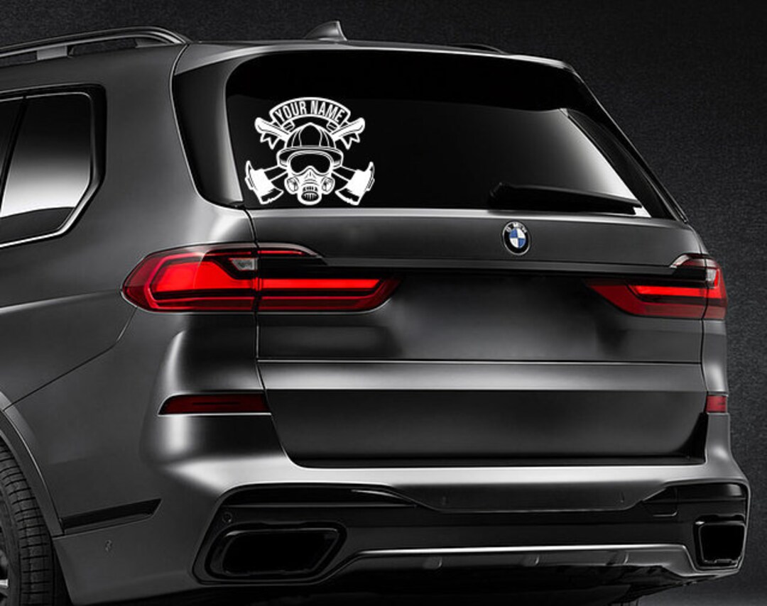 Firefighter Car Decal Personalized Firefighter Decal - Etsy