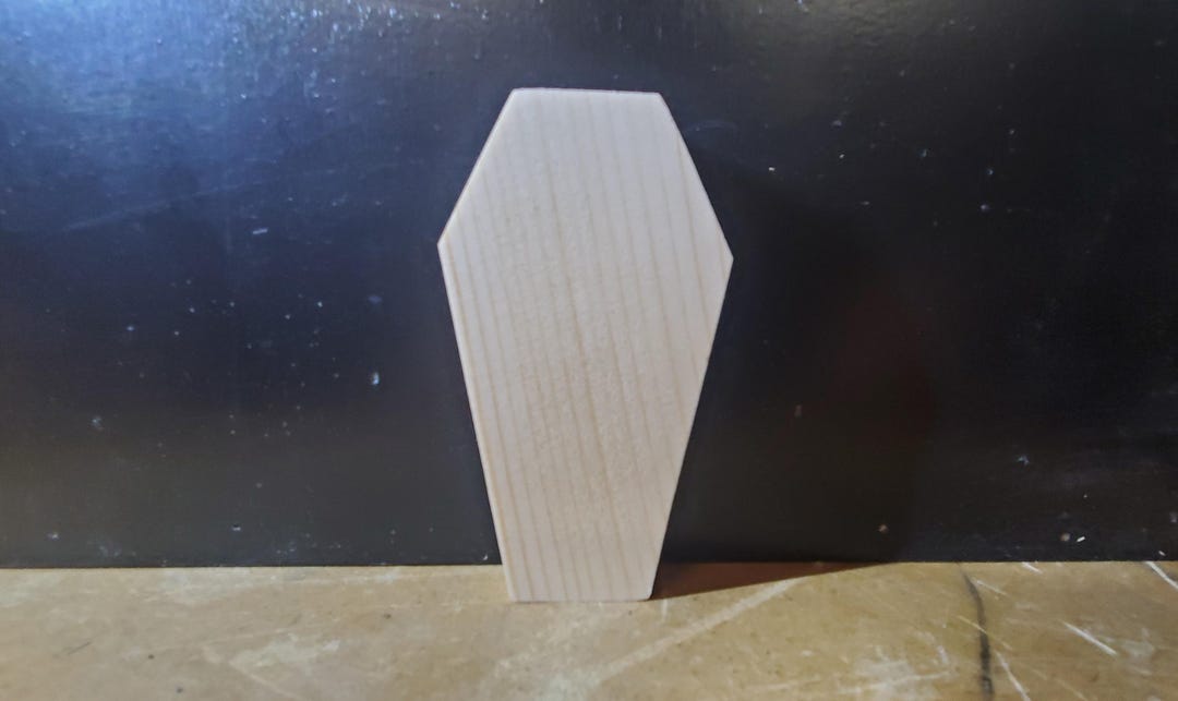 Wood Coffin. Coffin Shape. Halloween Decor. Wooden Halloween Shapes ...