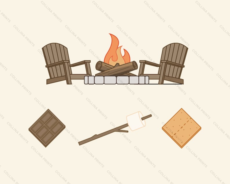 Detailed A-frame Cabin and Camp Scene - Etsy