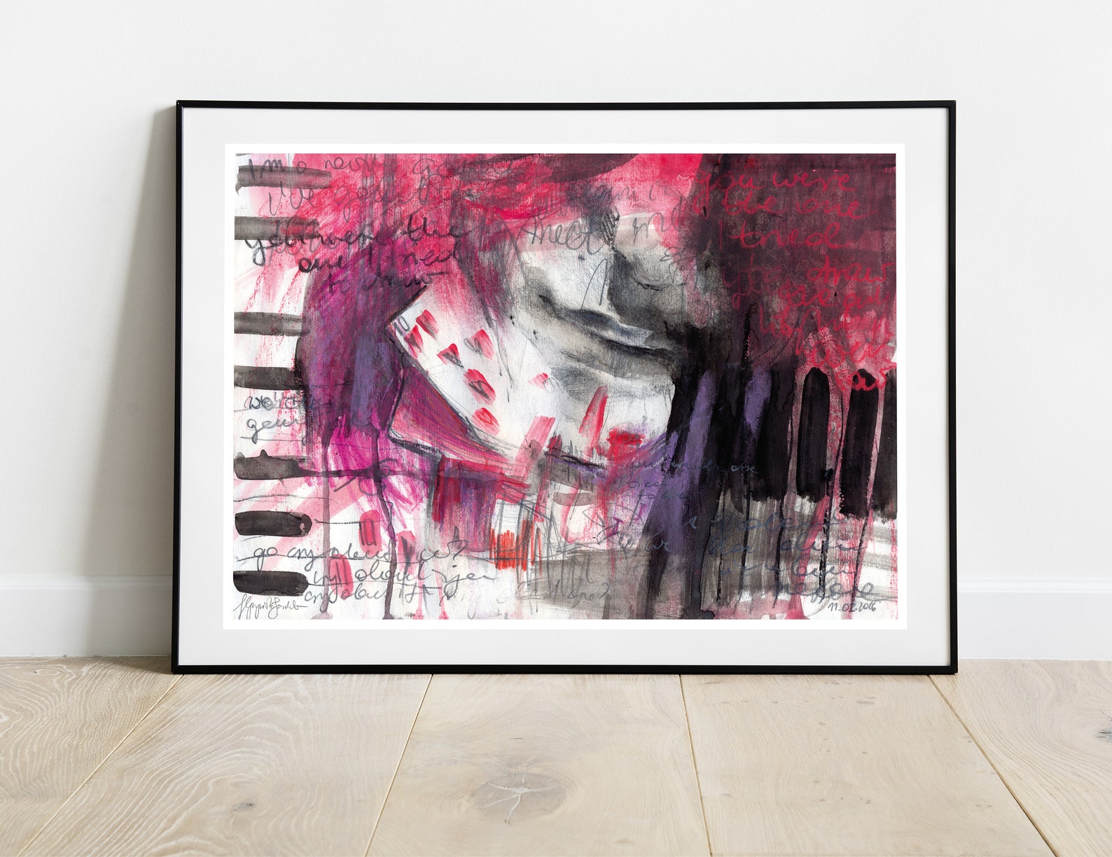 ART PRINT of Modern Art Pencil Ink and Watercolor Artwork Painting ...