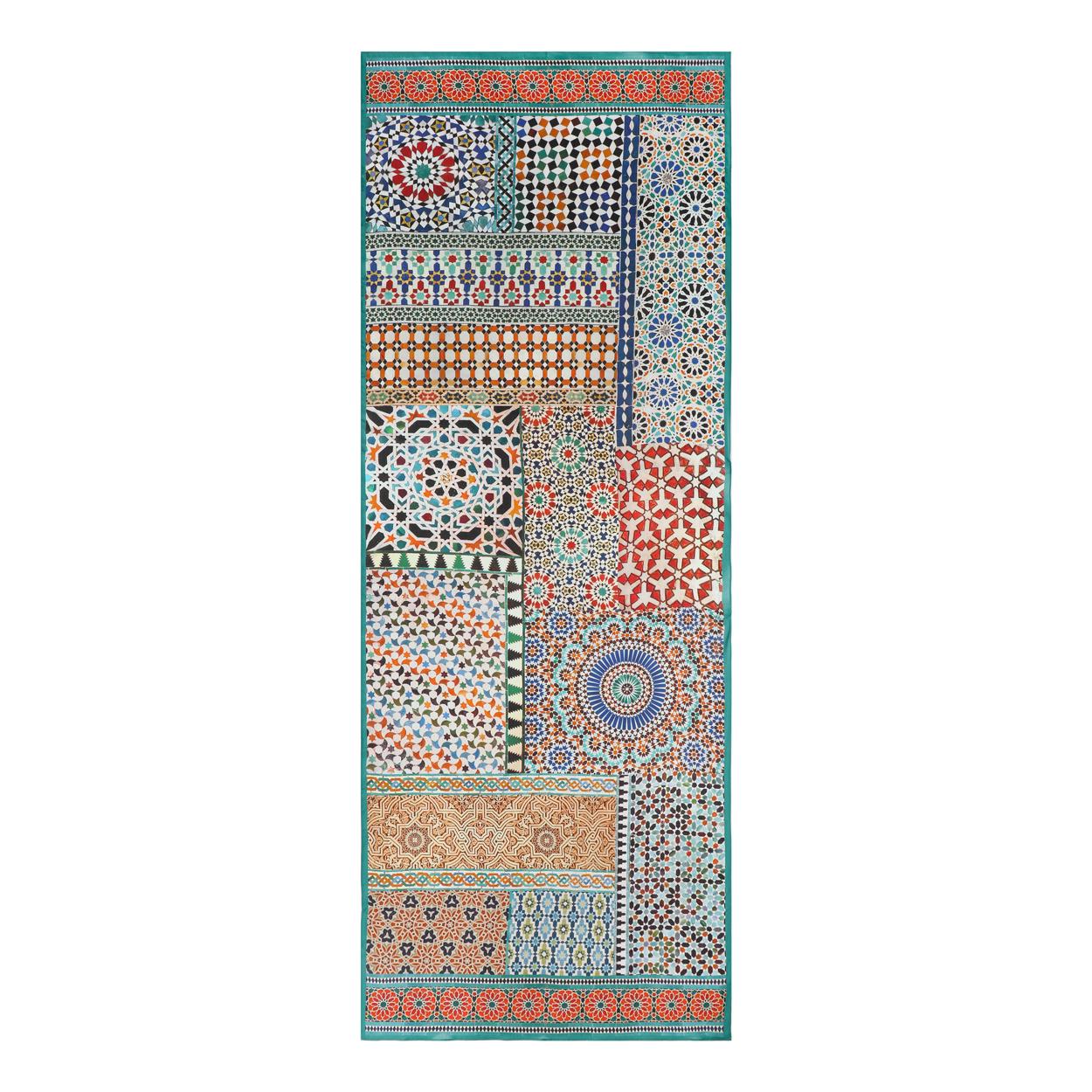 Colorful Scarf Featuring a Collage of Islamic Art Mosaic Tiles From ...