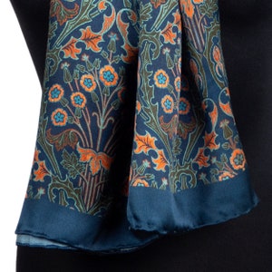 Mens Silk Scarf, Wrap Scarf for Him, Elegant Foulard With Floral ...