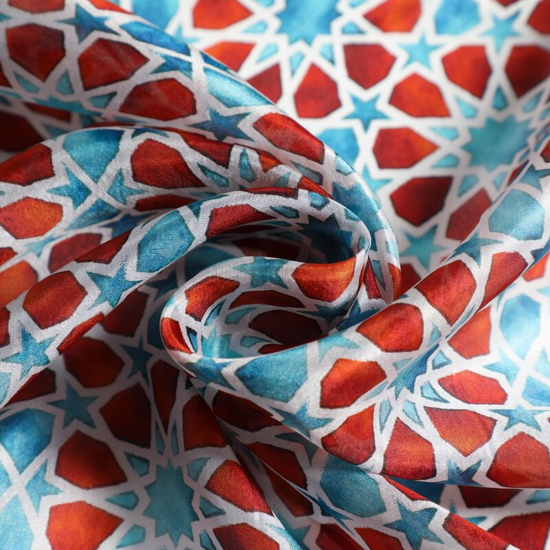 Blue Silk Scarf - Etsy