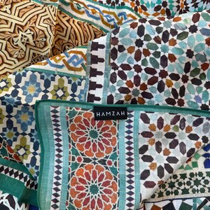 Colorful Scarf Featuring a Collage of Islamic Art Mosaic Tiles From ...