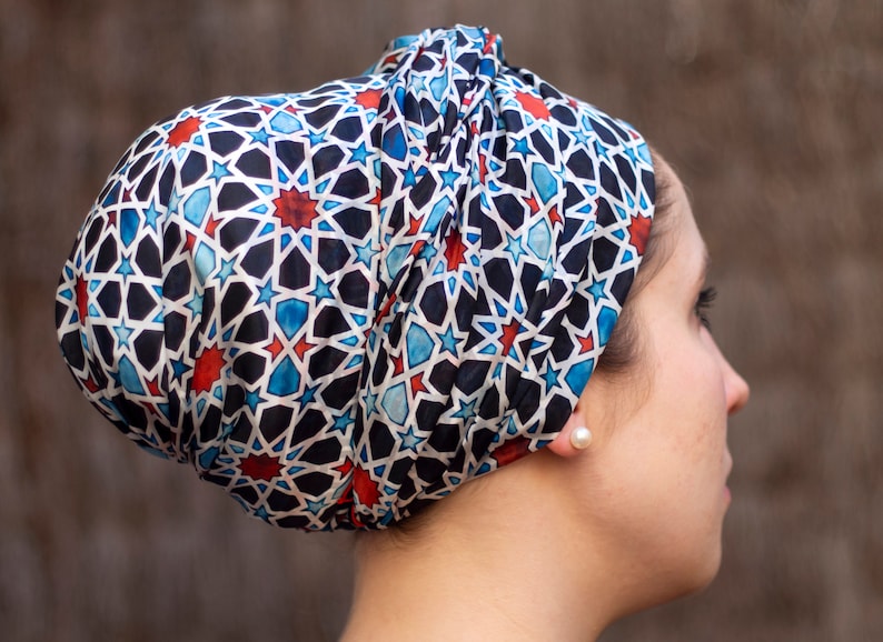 Silk Scarf With Geometric Pattern Inspired by Andalusian - Etsy