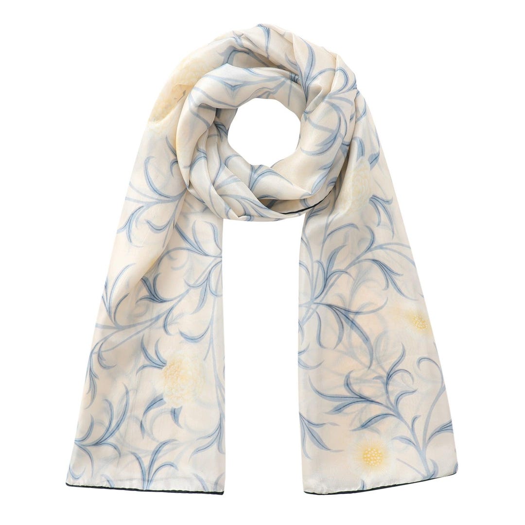William Morris Scarf | Elegant Floral Print Silk Scarf | Arts & Crafts ...