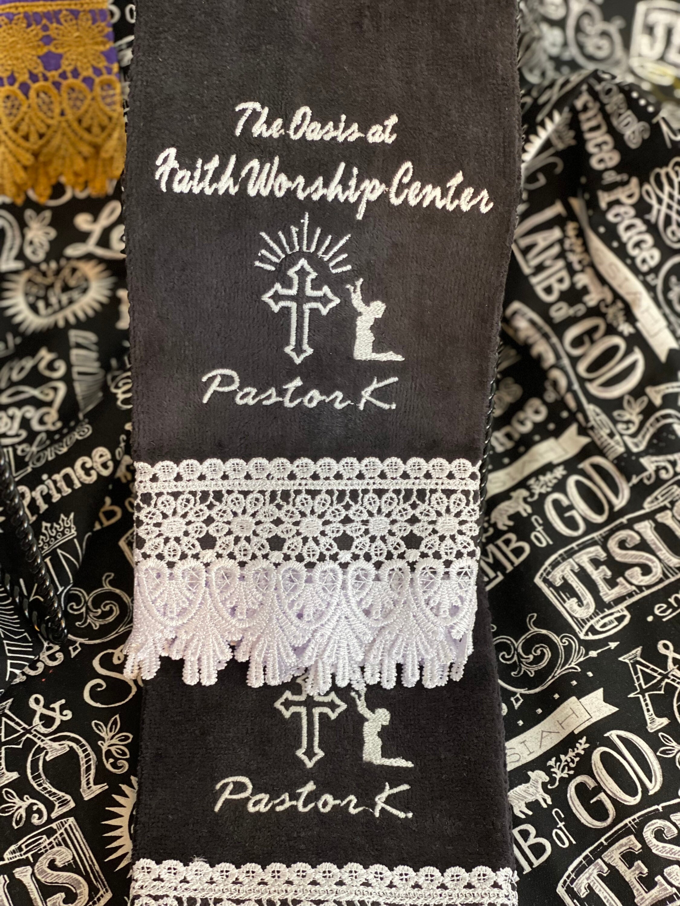 Embroidered Clergy Towels: Bow, Cross, Pastor Gift - Etsy