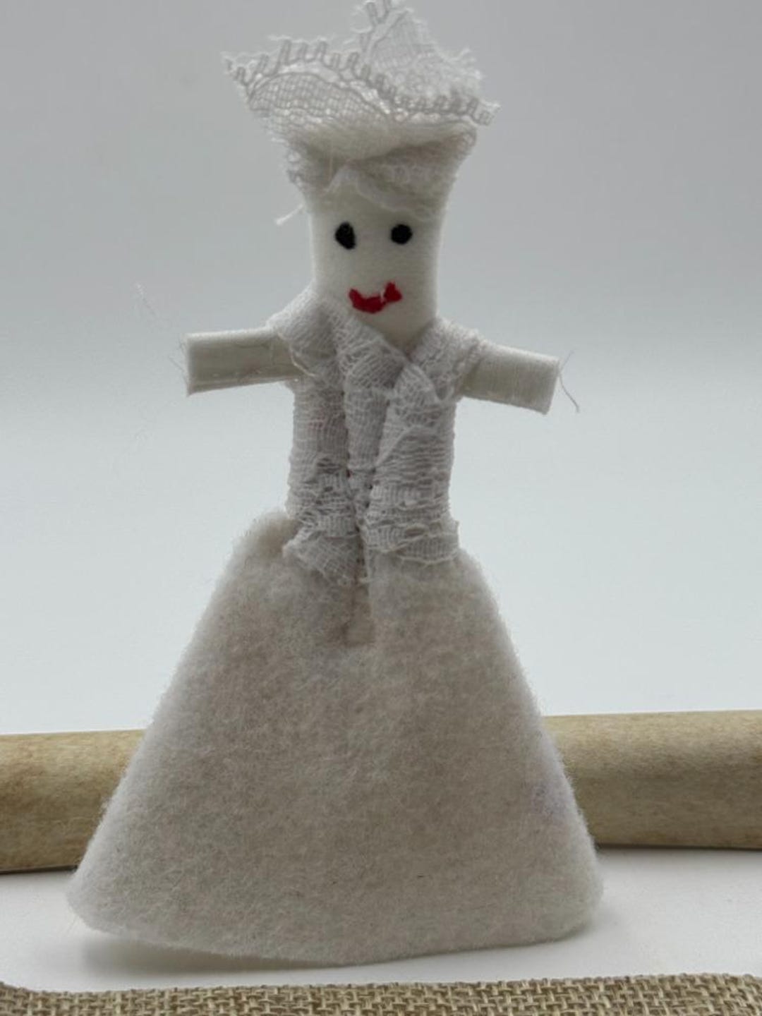 White Voodoo Doll/ Black Poppet 4" / Folk Magick, Hoodoo, Magick - Etsy