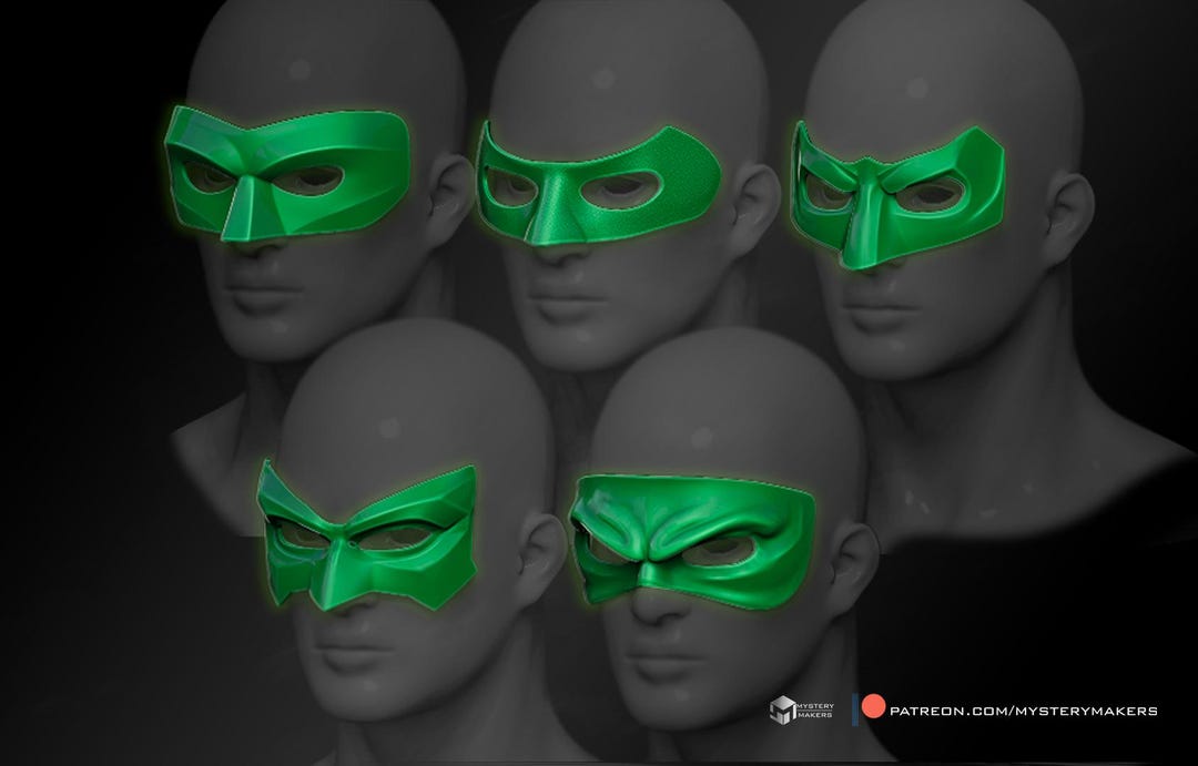 Green Lantern Mask - ABS Like Resin 3d Printed Mask - LARP - Cosplay - Etsy