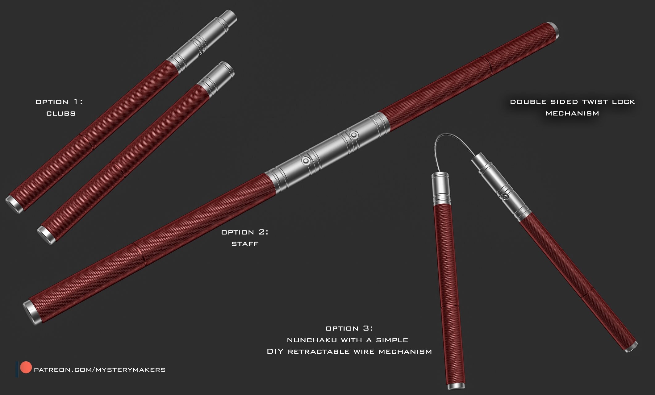 Daredevil Sticks Cosplay LARP Resin 3d Printed Unfinished - Etsy UK