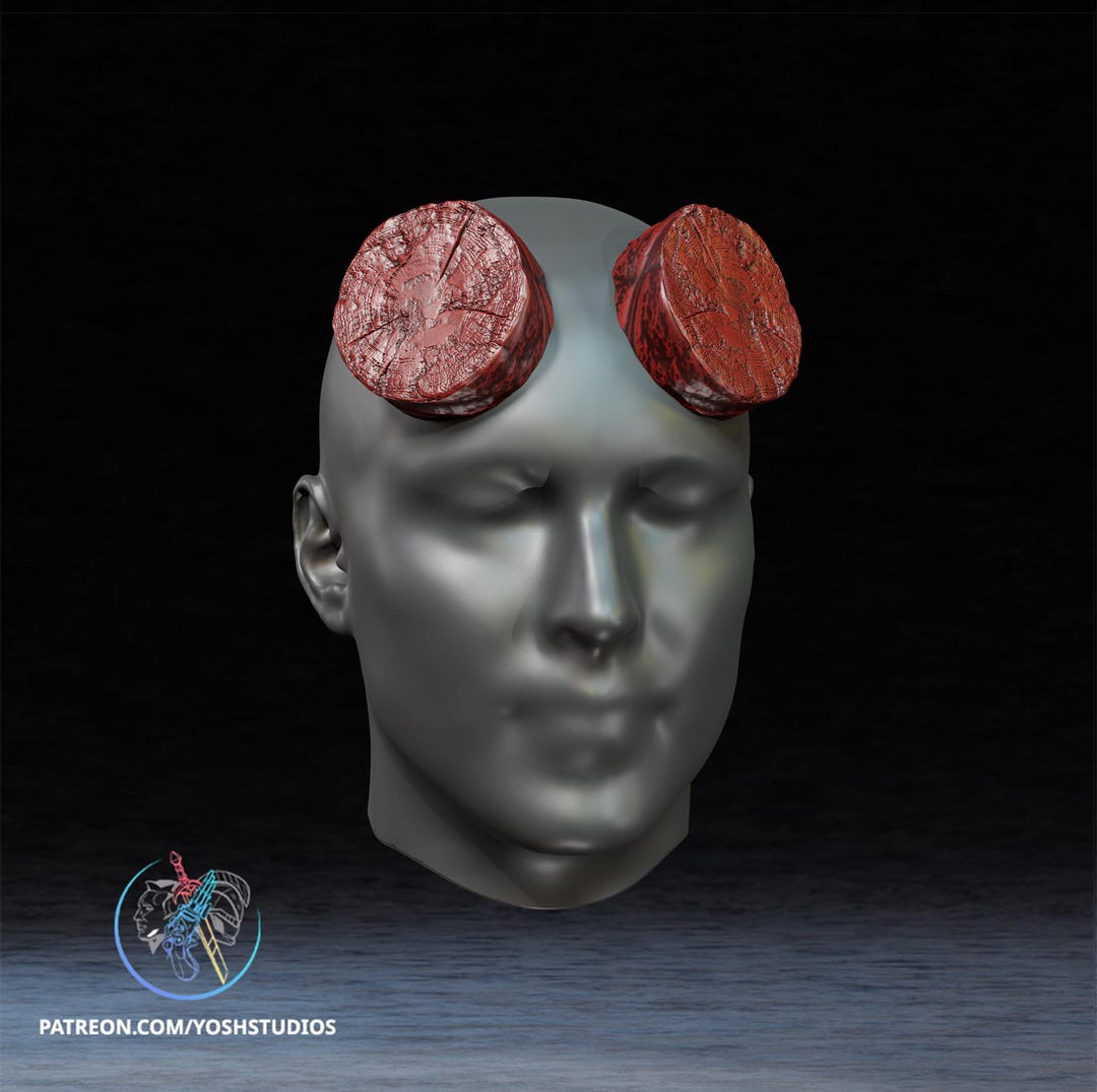 Hellboy Horns - Ground Down Version * 3d Printed Demon Horns * LARP ...