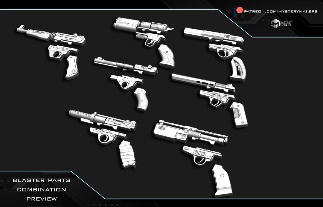 Build Your Own Blaster 7 Blasters 21 Different Parts 1000 Combinations ...