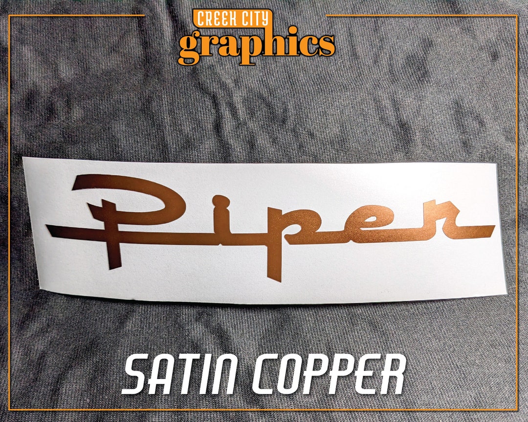 Piper Aviation Airplane Retro Vintage Logo Design Medium Size Vinyl ...