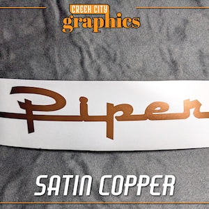 Piper Aviation Airplane Retro Vintage Logo Design Medium Size Vinyl ...