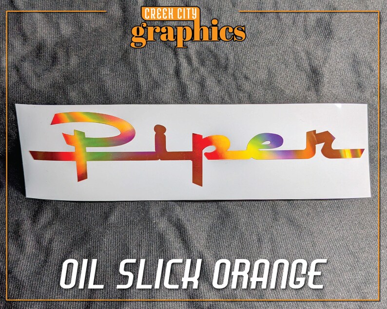 Piper Aviation Airplane Retro Vintage Logo Design Medium Size Vinyl ...