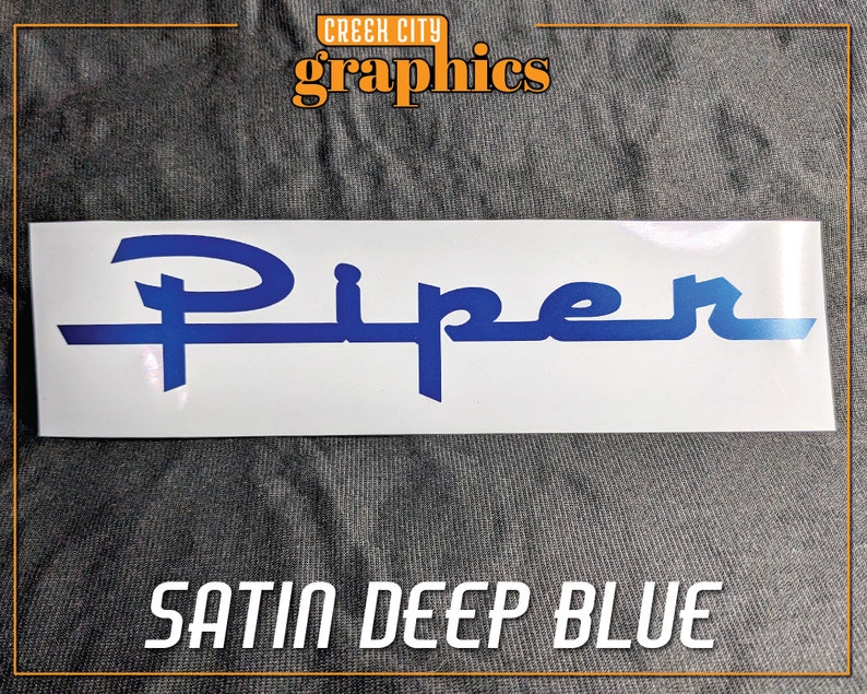 Piper Aviation Airplane Retro Vintage Logo Design Medium Size Vinyl ...