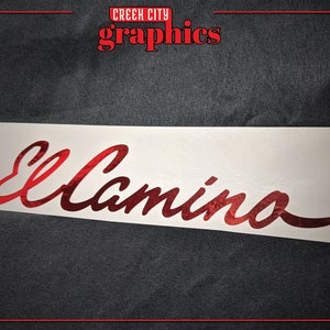 Chevy Chevrolet El Camino Cursive Vintage Retro Automotive Car Truck ...