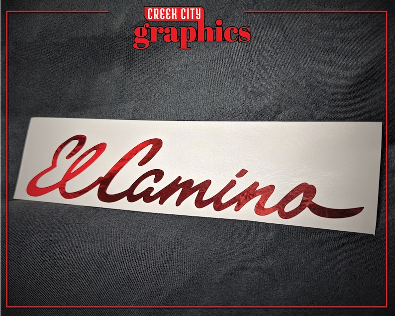 Chevy Chevrolet El Camino Cursive Vintage Retro Automotive Car Truck ...