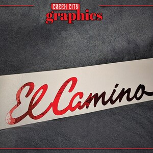 Chevy Chevrolet El Camino Cursive Vintage Retro Automotive Car Truck ...