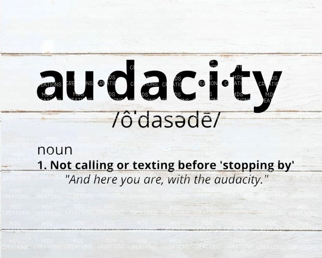 DIGITAL DOWNLOAD Audacity Definition, SVG, Png, Digital, Instant ...