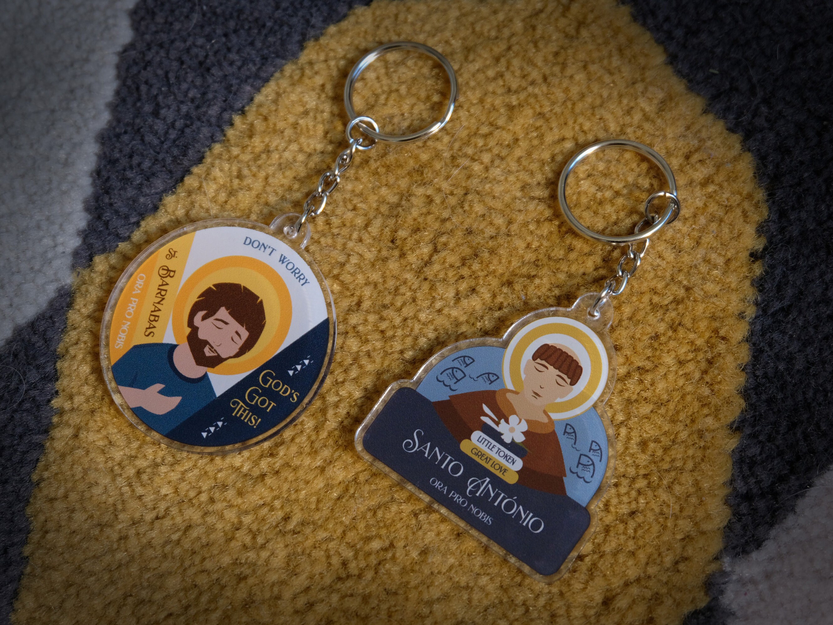 Saints Acrylic Keychains St. Anthony Keychain Catholic - Etsy Canada