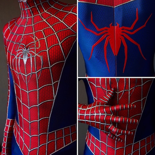 Spiderman Costume Cosplay Sam Raimi Spider Man Suit Adults Etsy