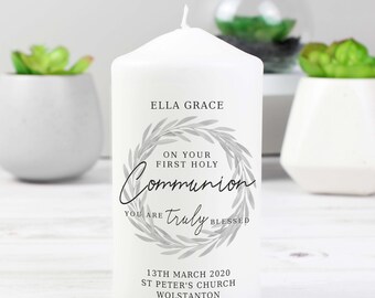 First Holy Communion Candle - Etsy