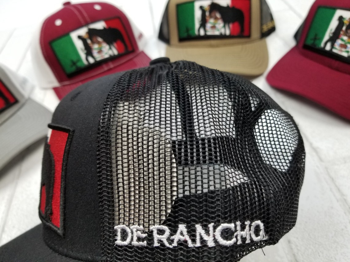 Gorra Con La Bandera De Mexico Bordada,| Hat Cowboy 3D Logo | Meshback ...