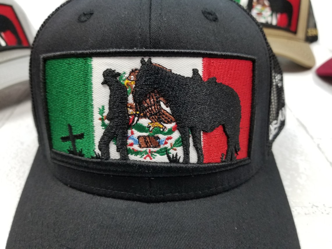 Gorra Con La Bandera De Mexico Bordada,| Hat Cowboy 3D Logo | Meshback ...