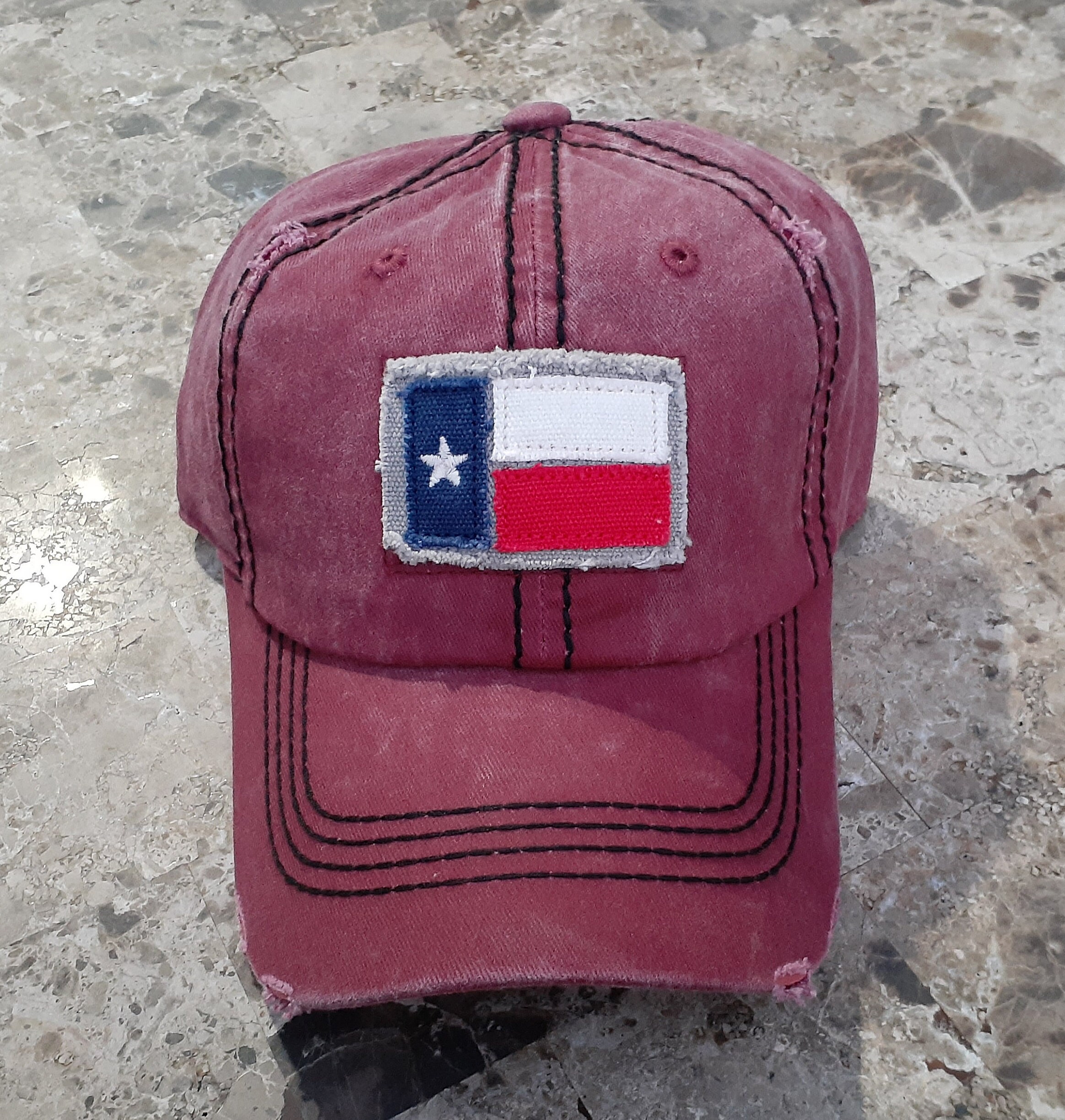 State texas Distressed Baseball Cap one size adjustable. | Etsy