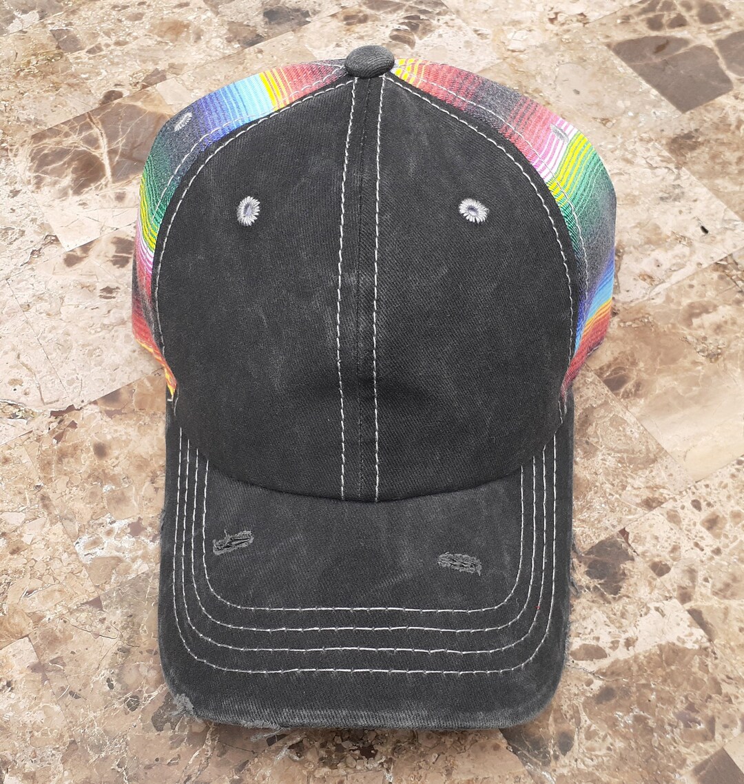 Serape Distressed Baseball Cap - Etsy