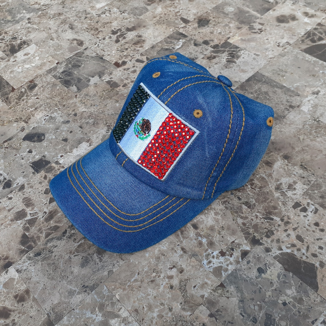 Mexico Flag| Distressed Baseball Cap | One Size Adjustable Hat - Etsy