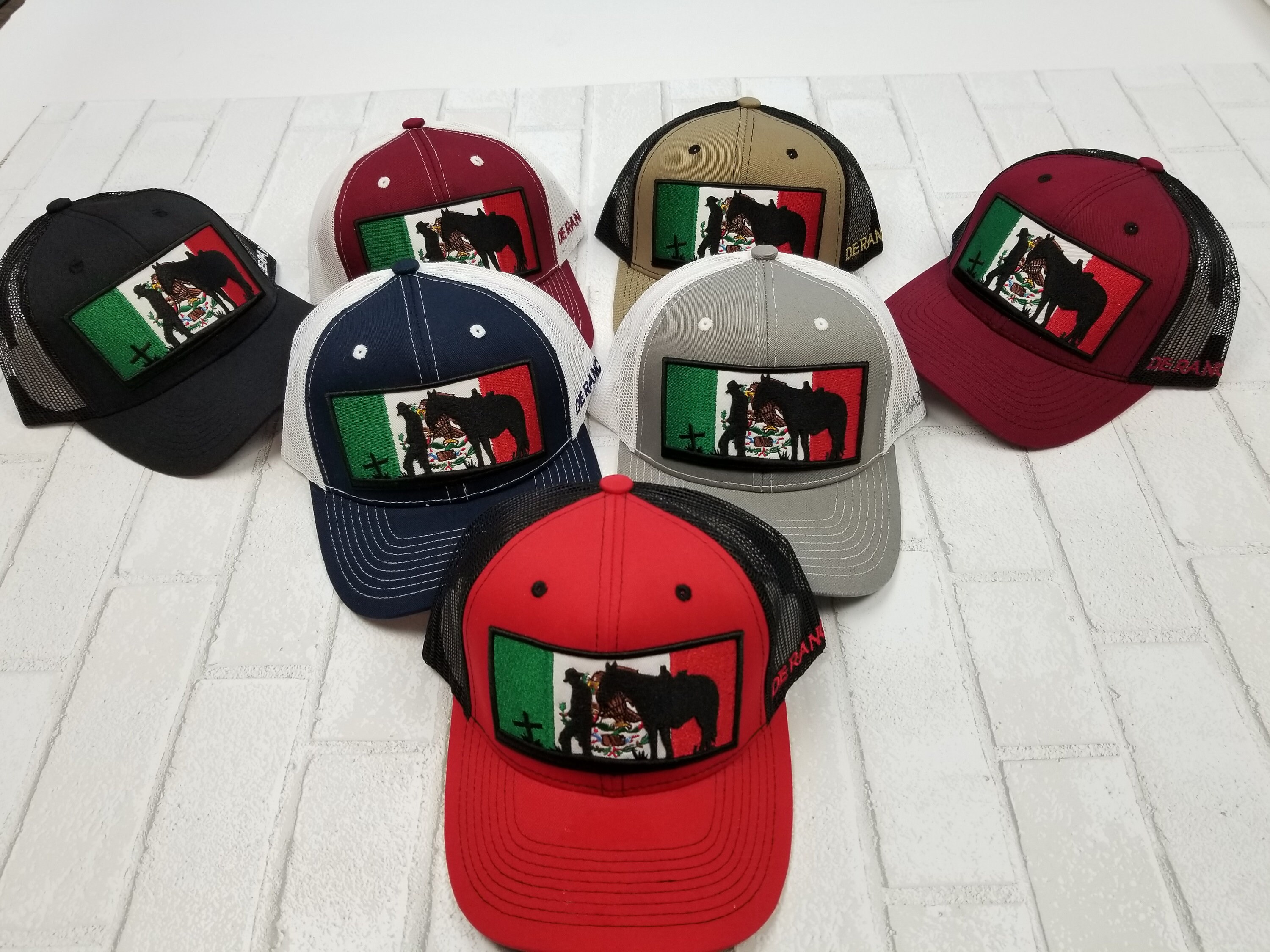 Gorra Con La Bandera De Mexico Bordada,| Hat Cowboy 3D Logo | Meshback ...