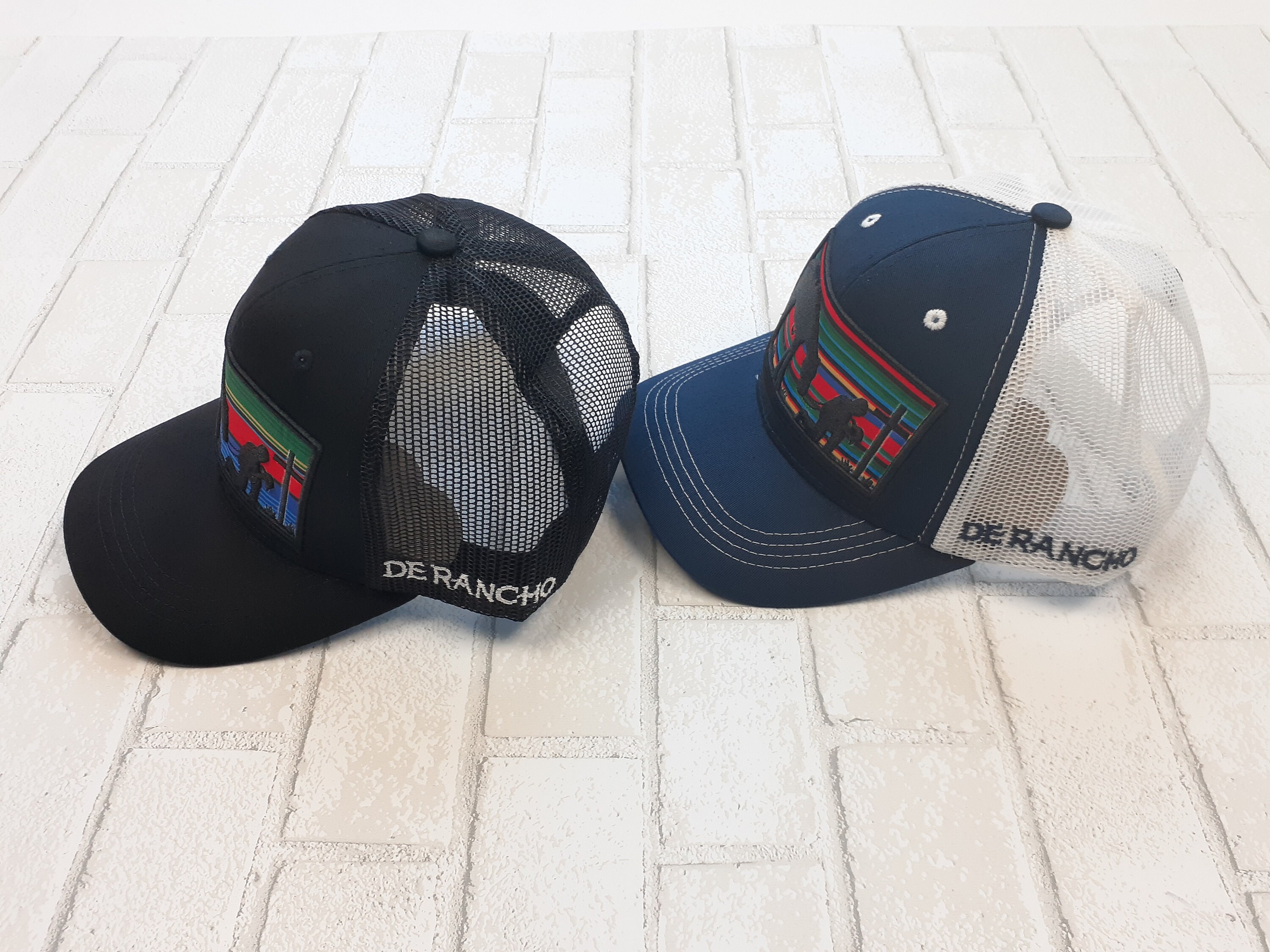 Hat Serape Adjustable, 3D Logo Cowboy Embroidered Hat/ Gorra Con Diseño ...