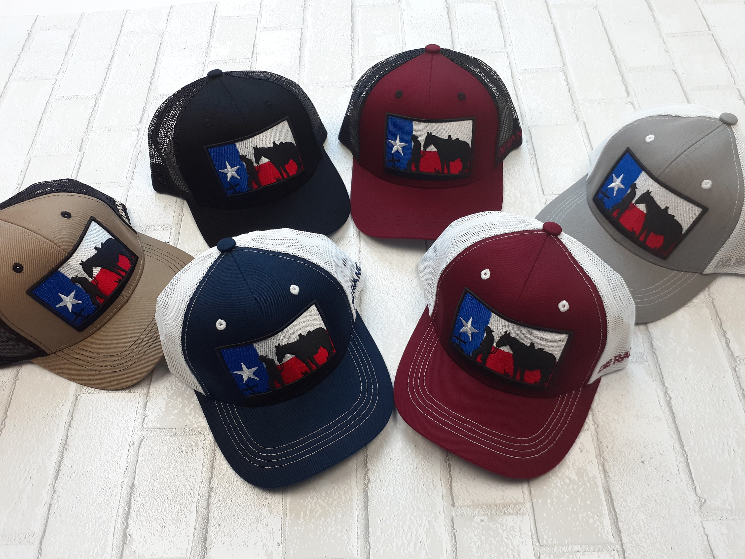 Texas Flag Embroidered Hat 3D Embroidered |one Size Adjustable Mesh ...