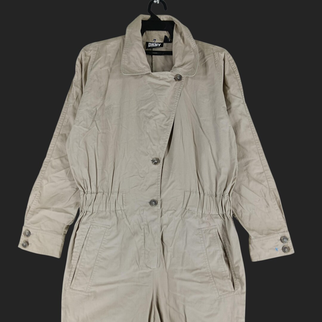 Vintage 90's DKNY Brown Small Coverall Workwear Boilersuit DKNY ...