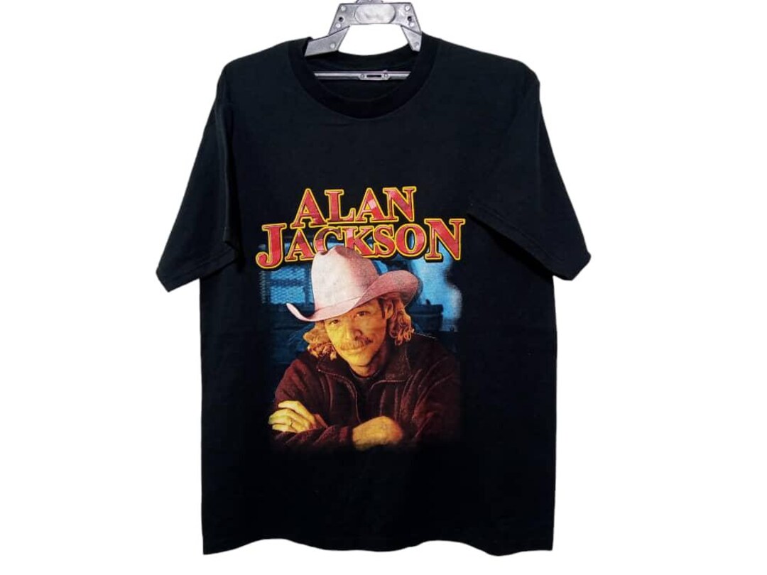Vintage Alan Jackson American Black T Shirt Singer Songwriter Tour ...